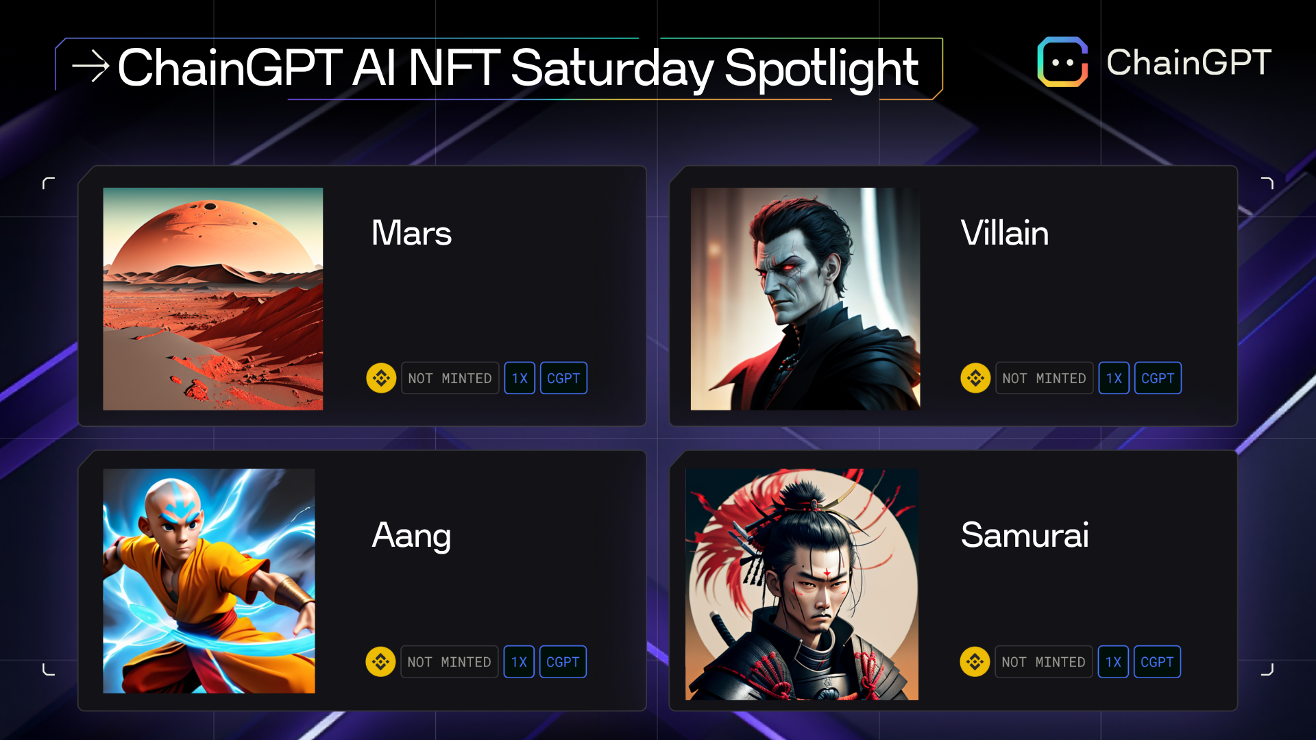 ChainGPT AI NFT Saturday Spotlight: Winners for 03.30.